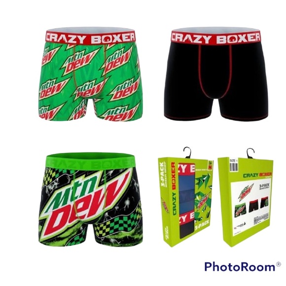 crazy boxer | Underwear & Socks | Crazyboxer Mountain Dew 3 Pack Mens ...